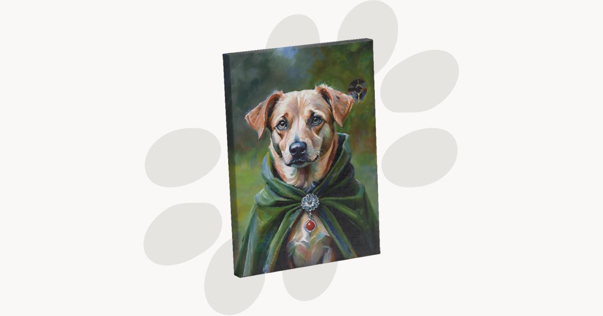 The Hound of the Rings - Royal Dog Portrait - Custom Dog Portrait ...